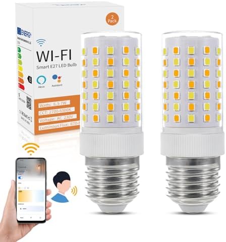 I-SHUNFA Wi-Fi Smart G9 LED Bulbs,Compatible w/ Alexa /Google Assistant ...