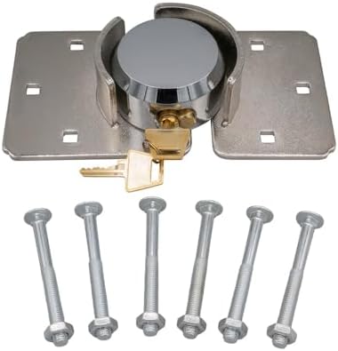 Master Lock Chrome Puck Lock, Heavy Duty Hidden Shackle Lock and Hasp ...