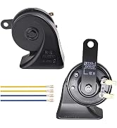 BANHAO Train Horn Kit Universal Electric Horns Dual Trumpet 130dB Super ...