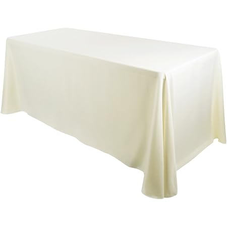 Amazon.com: LinenTablecloth 90 x 156-Inch Rectangular Polyester ...