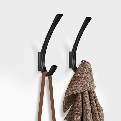 Amazon.com: JCHOUS Heavy Duty Wall Hooks, 5.7 Inch Large Coat Hooks, 2 ...