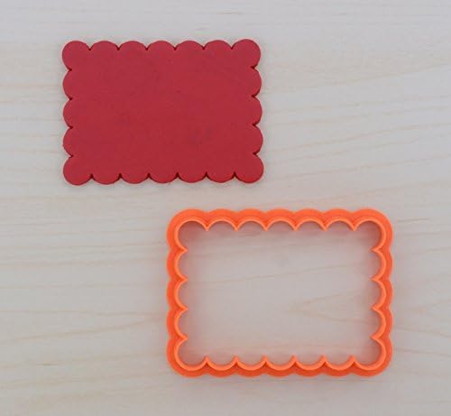 Amazon.com: Scalloped Rectangular Biscuit Cookie Cutter (4 x 3 inches ...