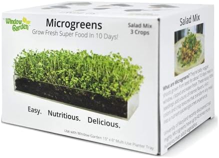 Window Garden Microgreens Growing Kit - Includes Microgreen Seeds ...