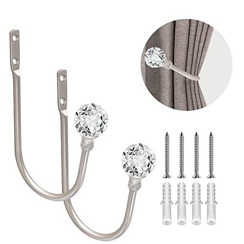 Embrasses de rideaux avec boule de cristal, en forme de U, fixation ...