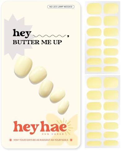 Amazon.com: Heyhae Semi Cured Gel Nail Strips | No LED Lamp Needed ...