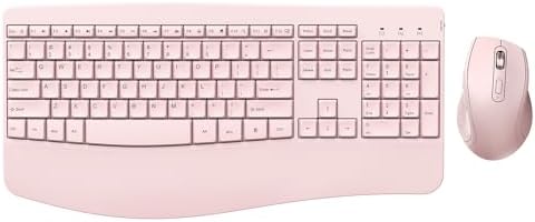 Amazon.com: Wireless Keyboard and Mouse - Full Size Ergonomic Keyboard ...