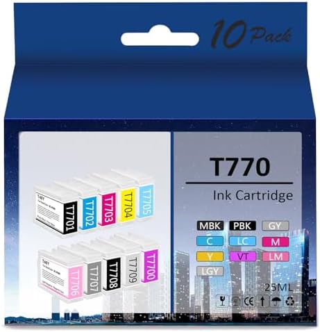 Amazon.com: CULater T770 T7701 UltraChrome PRO10 Remanufactured Ink ...