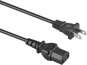 Amazon.com: 2 Prong UL Listed 6.6FT Long Cable AC Power Cord ...