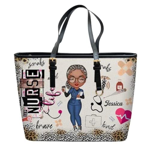 Amazon.com: Personalized Leather Bucket Bag - Gift For Nurse, CNA, CMA ...