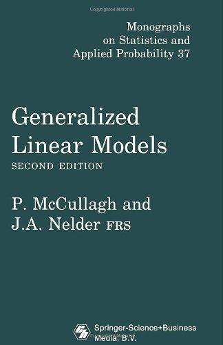 By P Mccullagh Generalized Linear Model 2nd Second Edition P 7515
