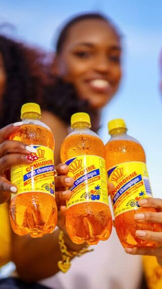 Cola Couronne Fruit Champagne, sabor tropical, botella de 20 onzas ...