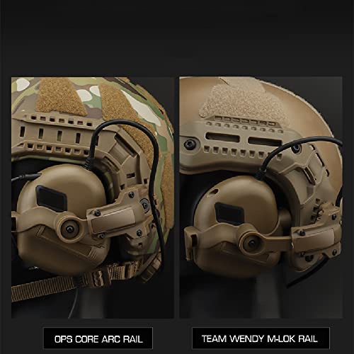 Multi-angle Rotation Fast Helmet ARC Rail Adapter Suspension Headphones ...