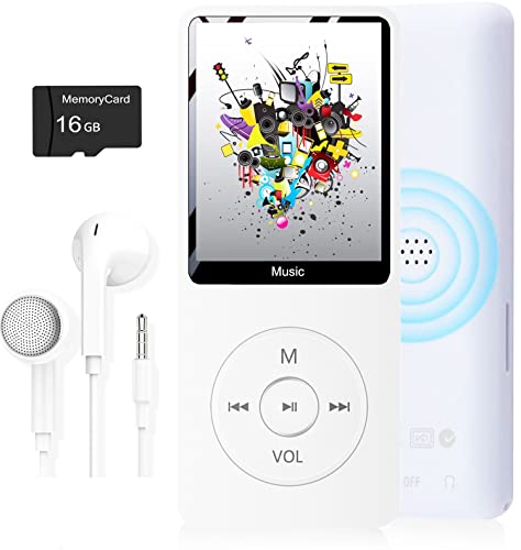 MP3 Player, Music Player with 16GB Micro SD Card, Build-in Speaker ...