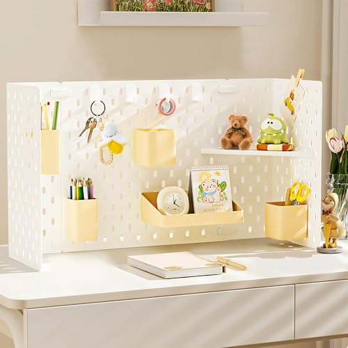 COSTWAY Pegboard Combination Kit, Metal Wall Organiser Board with 2 ...