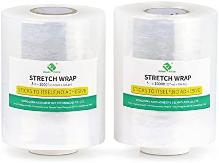 Amazon.com : 4 Pack Industrial Clear Stretch Wrap Film, 80 Gauge Thick ...
