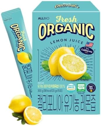 Amazon.com : ALLBIO Organic Lemon Juice Sticks | 0.67oz x 15 Pack ...