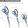Amazon.com: 3 Pack Titanium Coated Scissors Set, All Purpose Sharp ...