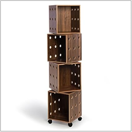 Amazon.com: OFFI Perf Boxes Co., Stack Height = Four; Finish = Walnut ...