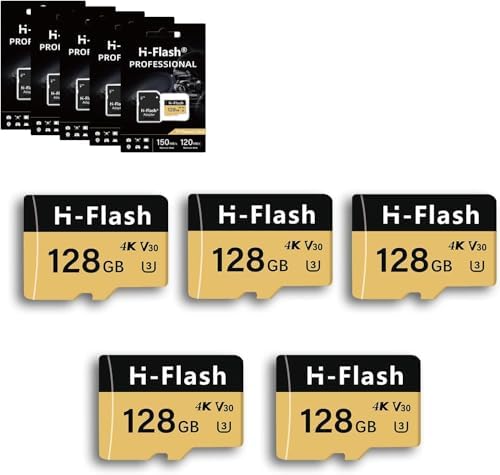 Amazon.com: 128GB TF Card U3 V30 4K - 5 Pack, Memory Card High Speed Up ...