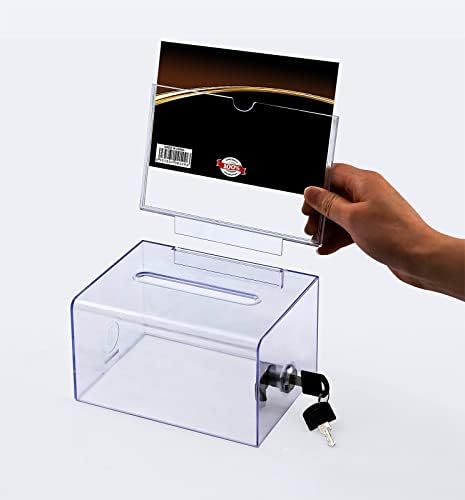 Amazon.com : Cokvok Suggestion Box, Acrylic Donation Ballot Box with ...