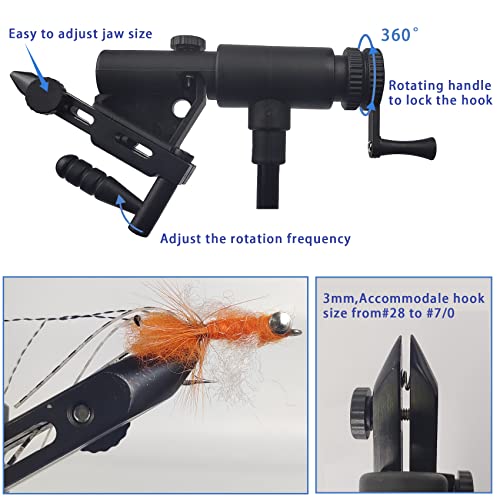 Snapklik.com : Riverruns Quality Rotary Fly Tying Vise Fly Tying Tools ...