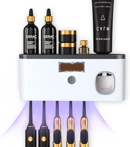 Amazon.com: Toothbrush Holders Wall Mounted for Bathrooms, Toothbrush ...