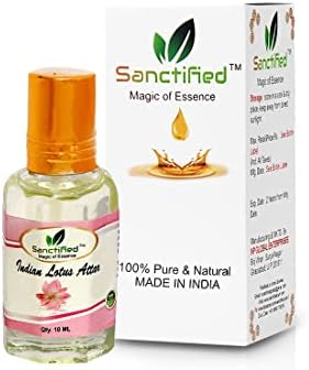 Amazon.com: SANCTIFIED Indian Lotus Ittar Perfume Natural Long Lasting ...