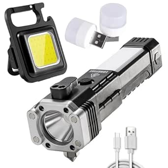VISUAL ARREST Car Torch Light LED 3W Rechargeable Flashlight Long ...