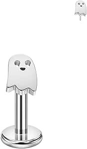 Amazon.com: FANSING Ghost Labret Studs Threadless Push Pin Earrings ...