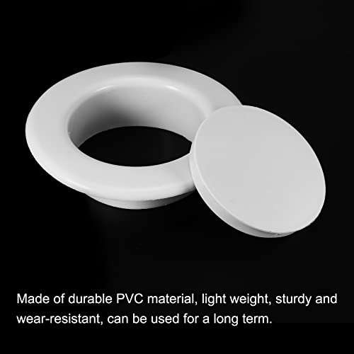 PATIKIL 68mm OD Hole Plugs, 1 Pack PVC Round Tube Post Locking Cover ...