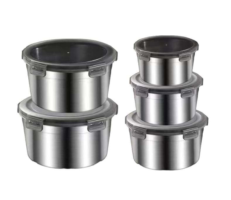 Amazon.com: EleganceEssentials Stainless steel food storage containers ...