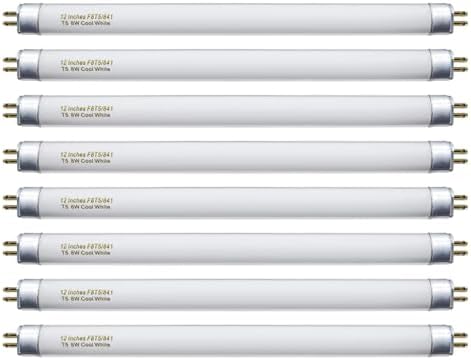 Konideke 8 Pack F8T5/CW Fluorescent Bulbs, T5 12 inch 8 Watts Under ...