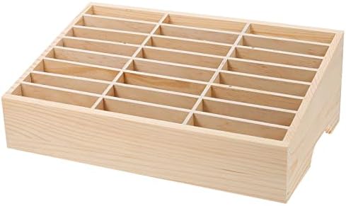 Amazon.com: Wooden 24- Grid Cell Phones Storage Box Desktop Mobile ...