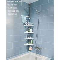Amazon.com: ADOVEL 4 Layer Corner Shower Caddy, Adjustable Shower Shelf ...