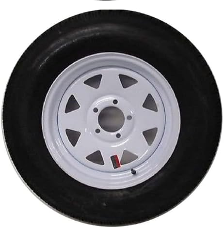 145-R12, ST145-R12, Load Range E, Radial Trailer Tire, mounted on 5 ...