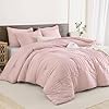 Amazon.com: Andency Pink Twin Size Comforter Set, 2 Pieces Bedding ...