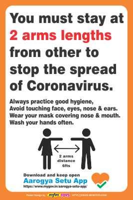 MFM COVID19 Posters - Social DISTANCING 2 - (for Factory, Warehouses ...