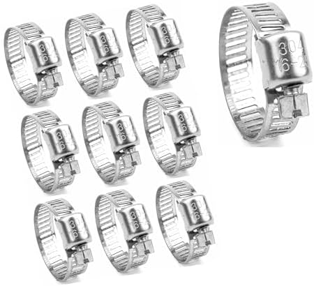 Assorted Jubilee Clips Set - 10 Piece 16-25mm Hose Clips & Pipe Clips ...