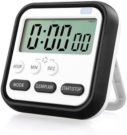 Kitchen Timer, Digital Visual Timer 24-Hours Magnetic Clock Stopwatch ...