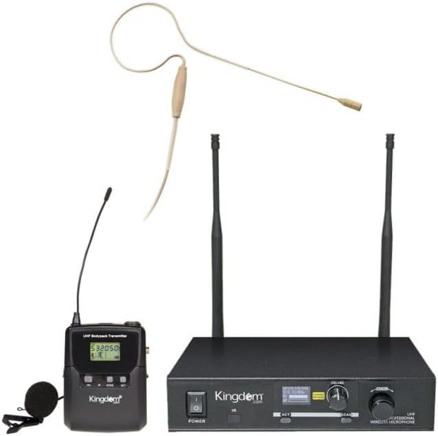 Amazon.com: Kingdom Pro Single Earworn Microphone System with Lapel Mic ...