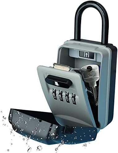 BenRich Key Padlock Safe, 4-Digit Combination Key Storage Lock ...