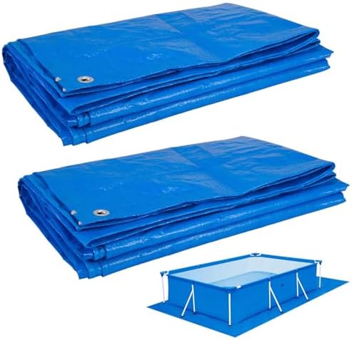 Amazon.com : 2 pcs Heavy-Duty Pool Ground Cloths - 6.5ft x 9.8ft ...