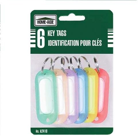Amazon.com : Multi-color Key Tags, 6 pack : Key Tags And Chains ...