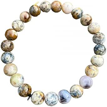Amazon.com: YONKU Hand Crafted 8mm Merlinite bracelet dendritic agate ...