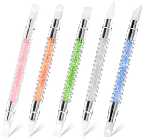Amazon.com : Abeillo 5PCS Nail Art Sculpture Pen, Dual Tipped Silicone ...