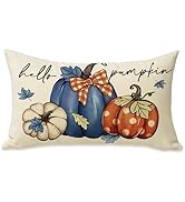 Amazon.com: Fahrendom Fall Maple Leaves Lumbar Decorative Rectangle ...