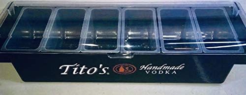 Amazon.com: Tito's 6 Compartment Condiment Bar Caddy Tray: Home & Kitchen