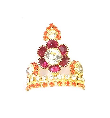 Buy MNAONLINE1931 Beautiful Diamond Mukut for Laddu Gopal/Flower Design ...