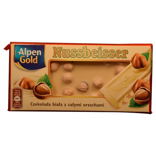 Amazon.com : Nussbeisser White Chocolate with Whole Hazelnuts 100g ...