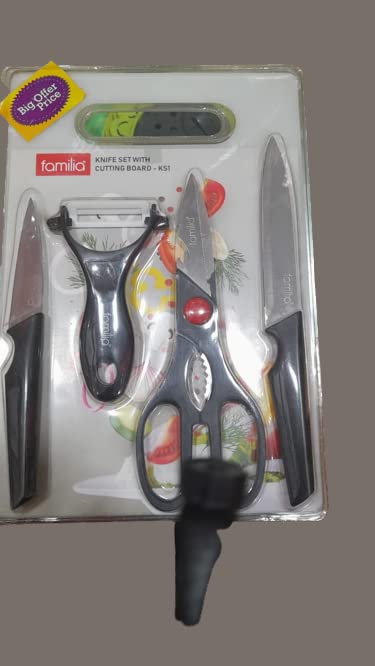 Buy Apple KTM 5 Pcs Kitchen Knife Set with Cutting Board Online at Low ...